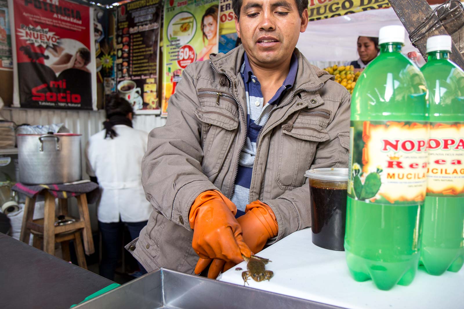 Drinking frog juice, Arequipa, Peru (2026)