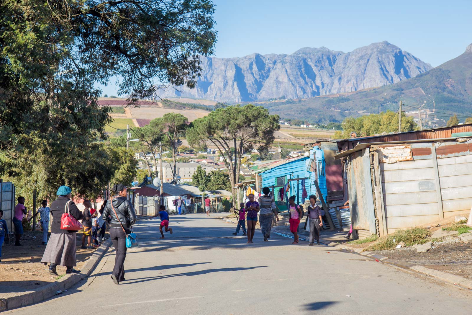 Visiting the Kayamandi township, Stellenbosch, South Africa
