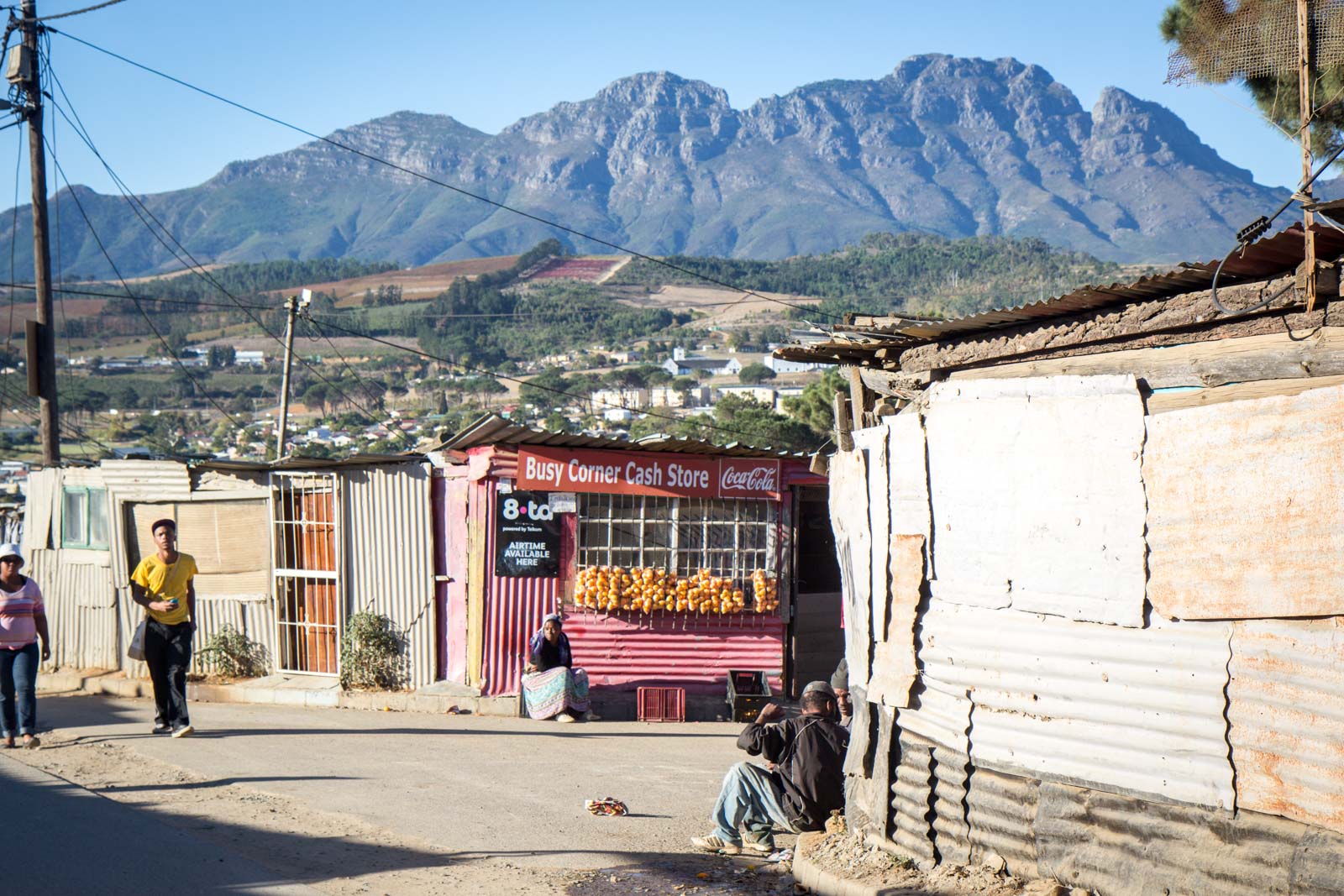 Visiting the Kayamandi township, Stellenbosch, South Africa