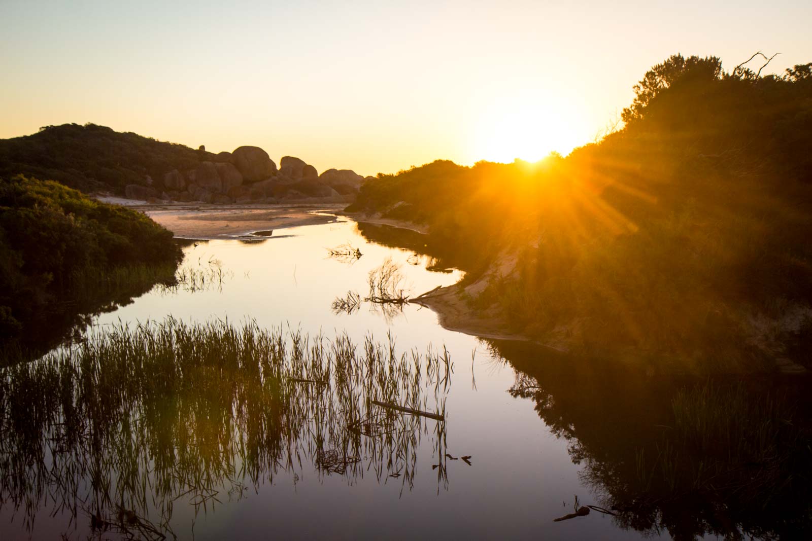 Sunset at Whisky Bay on Victoria's Wilsons Promontory, Australia