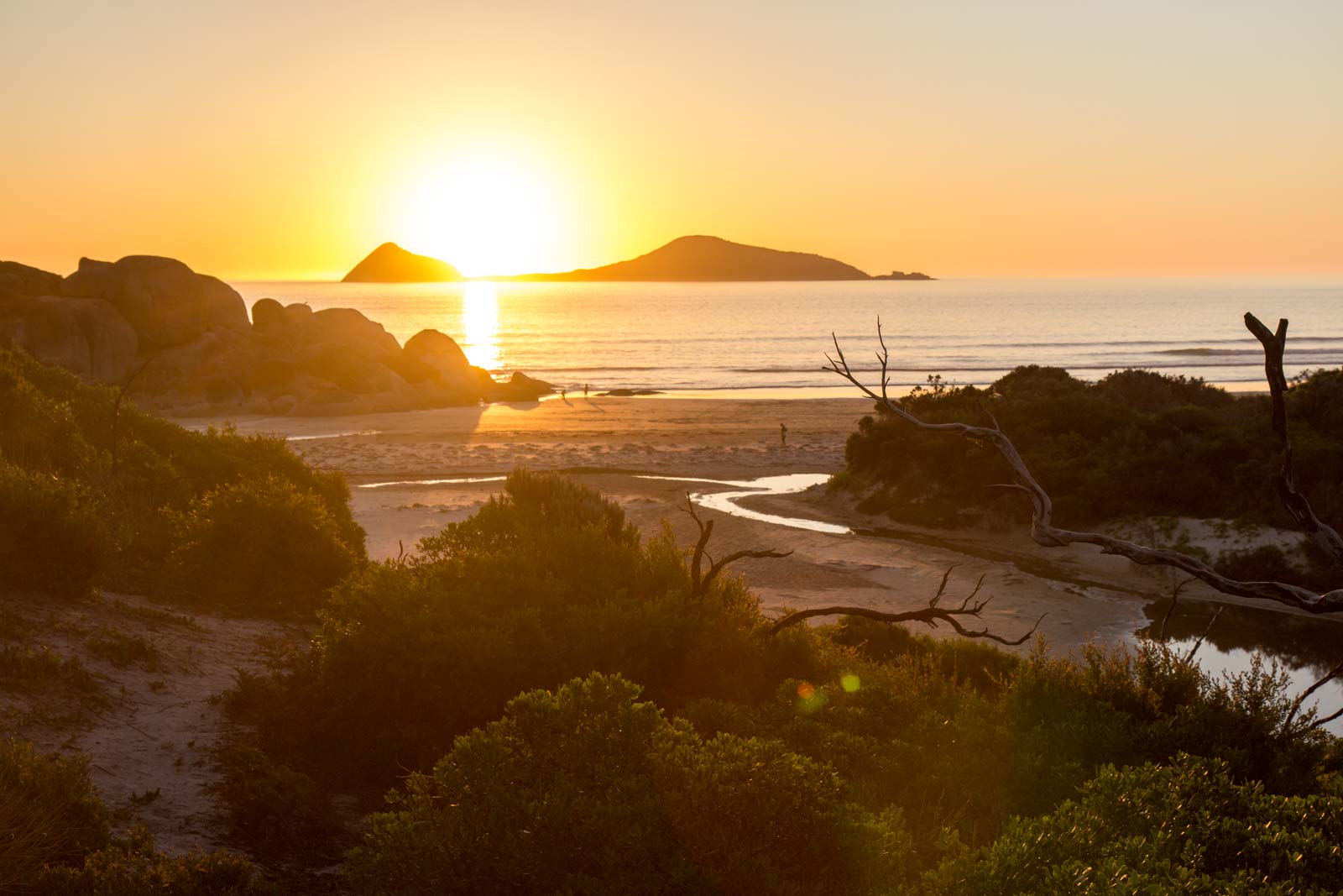 Sunset at Whisky Bay on Victoria's Wilsons Promontory, Australia